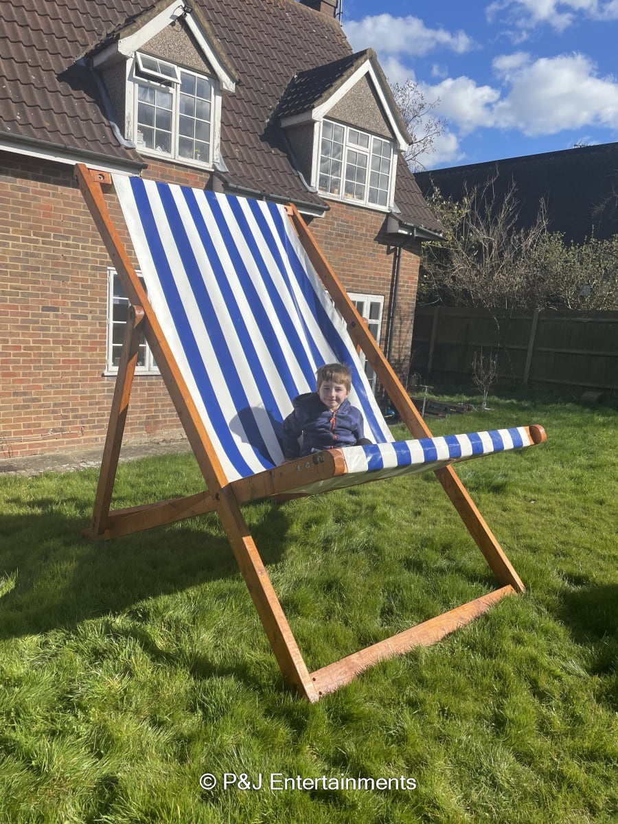 Giant Deck Chairs | Beach Chairs | Traditional Deck Chair Hire | Essex